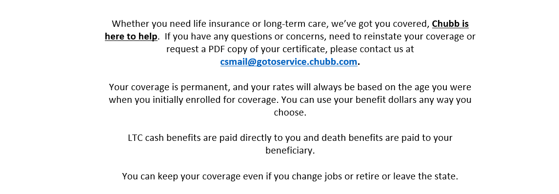 Chubb Change Form Resource Page